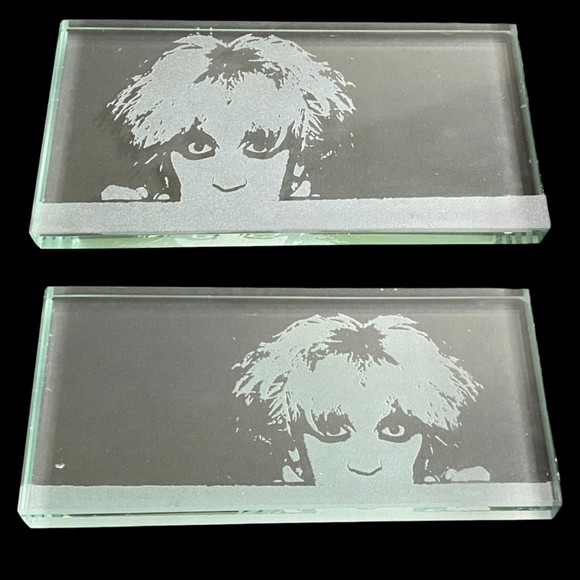 Art | Glass Etching Engraving Face Portrait Art Paperweight Numbered ...